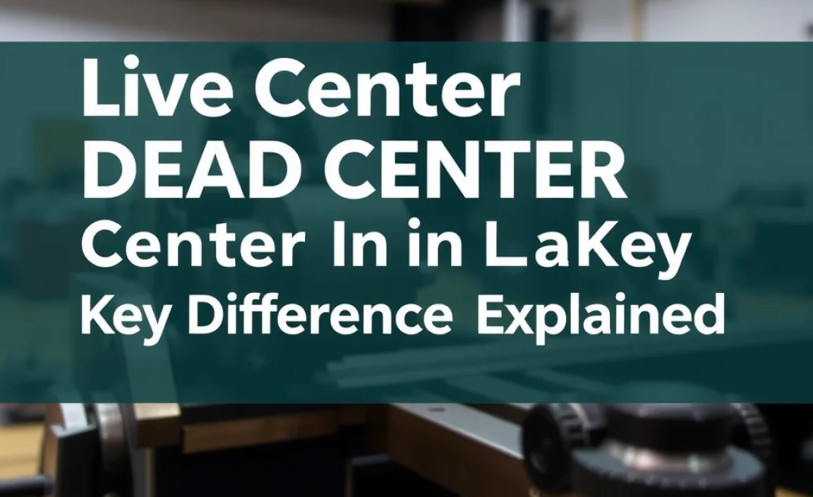 Live Center Vs Dead Center In Lathe: Key Differences Explained